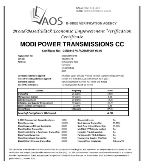 About Us | Modi Power Transmissions
